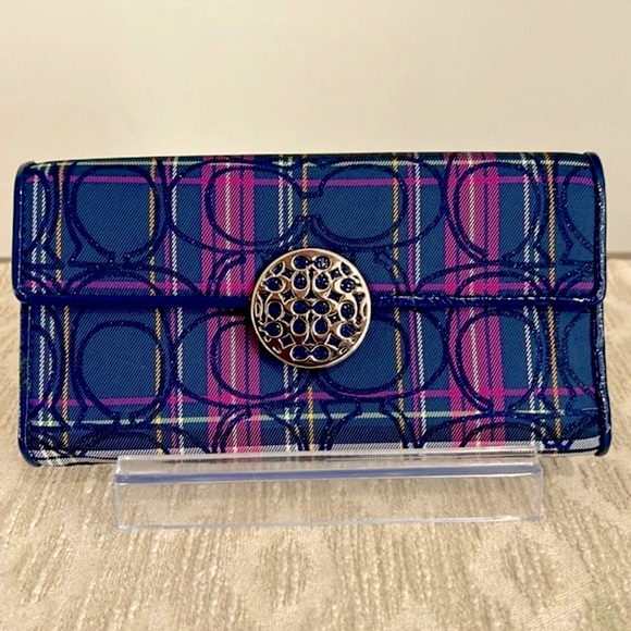Coach | Bags | Coach Tartan Plaid Trifold Wallet | Poshmark